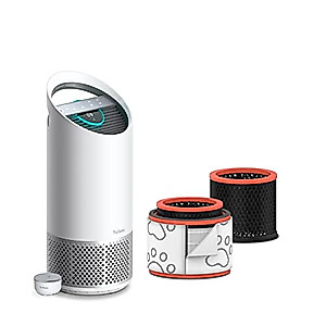 TruSens Smart Wi-Fi Air Purifier with Pet Filter Bundle | Medium | UV-C Light + HEPA Filtration | SensorPod™ Air Quality Monitor | Filters Pet Odors, Pet Dander, Germs And Bacteria