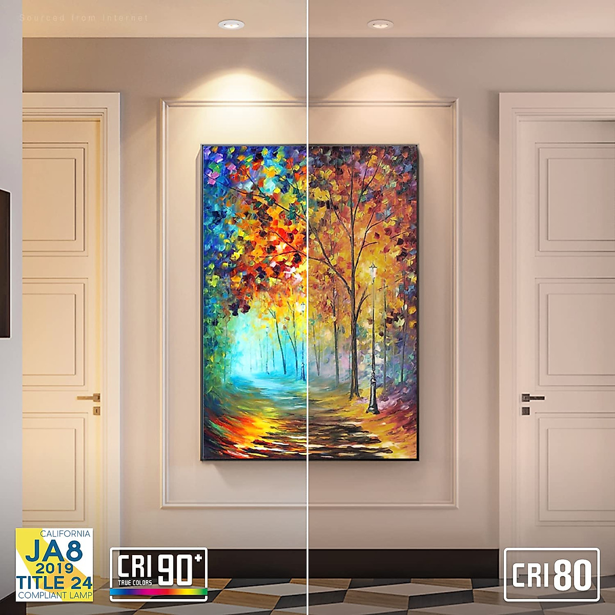 TORCHSTAR 12-Pack 5CCT 3 Inch Gimbal LED Recessed Light, 7W CRI90+ Dimmable Adjustable Eyeball Canless LED Downlight, 2700K/3000K/3500K/4000K/5000K Selectable, Airtight IC, ETL