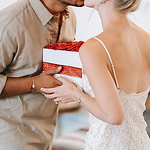 Yhluck Natural Crystal Healing Bracelet Set Friendship Wish Bracelets 24K Real Gold Plated Quartz Bracelet with Message Card Health Wealth Energy Jewelry Christmas gifts