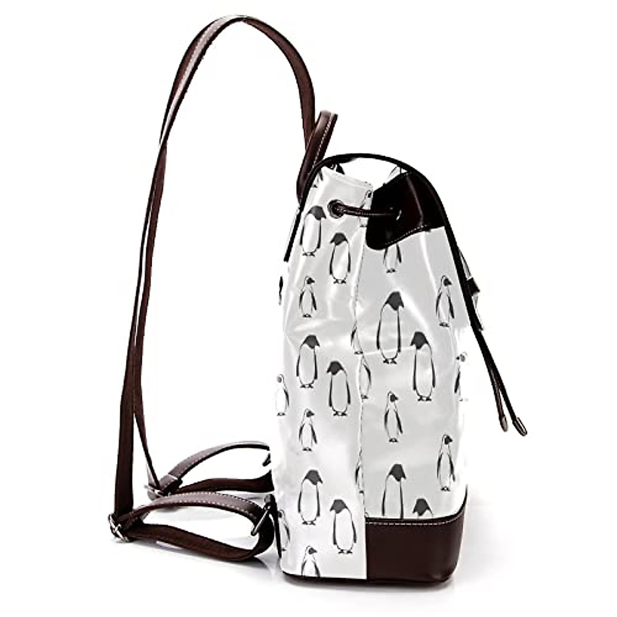 Cute Penguin-01 Women Backpack Purse PU Leather Anti-theft Casual Shoulder Bag Fashion Ladies Satchel Bags