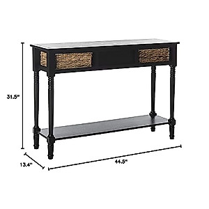 Safavieh Home Collection Christa Distressed Black 3-Drawer Storage Console Table