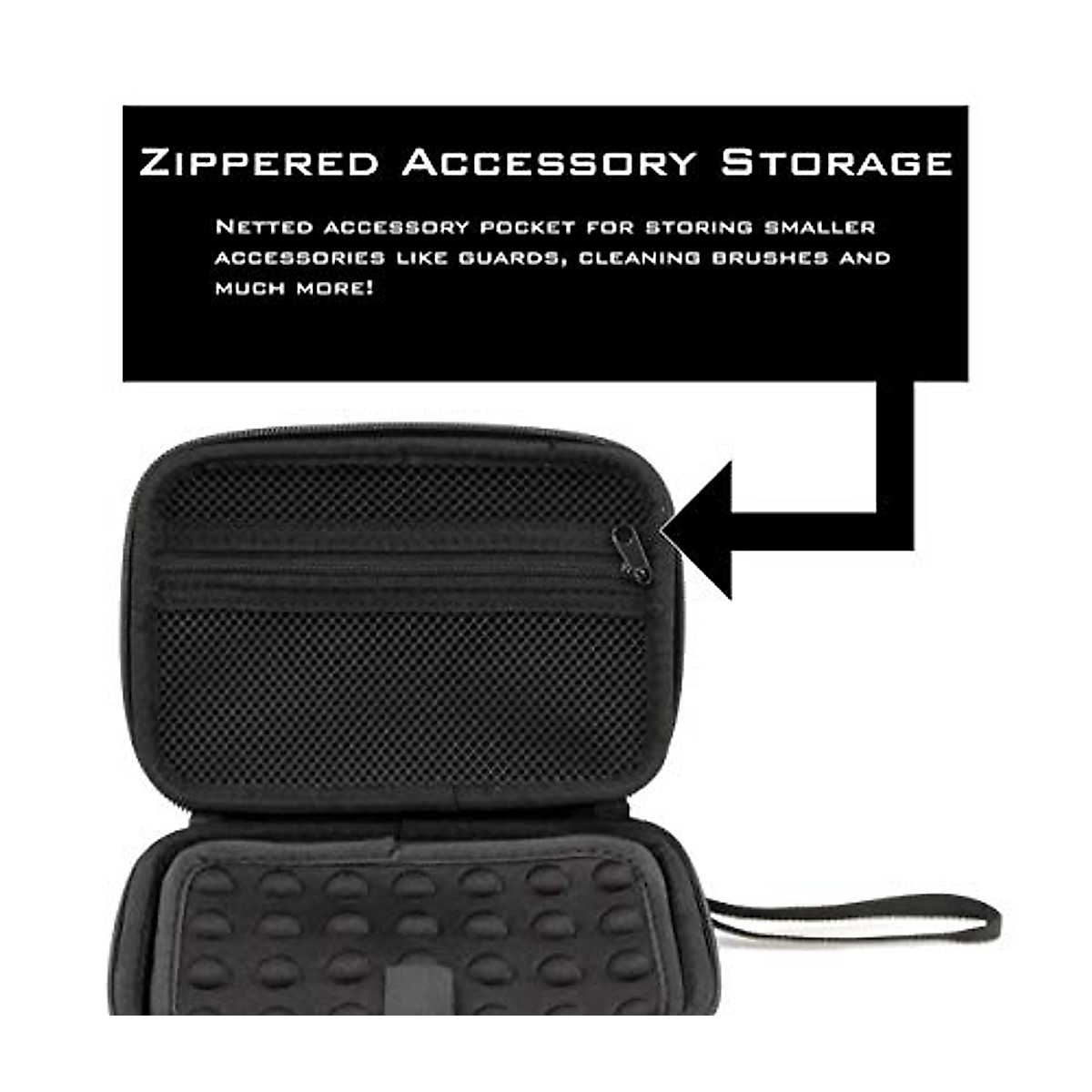 CASEMATIX Hair Clipper Guard Blade Holder Case for Barbers and Stylist Compatible with 12 Metal Andis, Oster, Wahl, Babyliss Detachable Clippers Metal Guards - Blade Storage Case Only