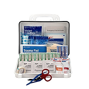 First Aid Only 9301-25P 25-Person Contractor's Emergency First Aid Kit for Home Renovation, Job Sites, and Construction Vehicles, 176 Pieces