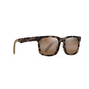 Maui Jim Men's and Women's Stone Shack Polarized Classic Sunglasses, Havana Tort w/ Tan Tips/HCL Bronze, Medium