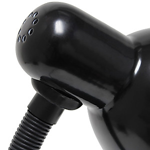 Simple Designs LD1003-BLK Basic Metal Flexible Hose Neck Desk Lamp, Black