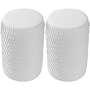 KISSHAKE 100 PCS Disposable Paper Cup Cover Hot Cup Lid Recycled Drinking Lid Coffee Cup Cover for Cafe Hotel KTV Bars, Paper Covers for Glassware, 2.95 Inches Diameter White Paper Cup Lids