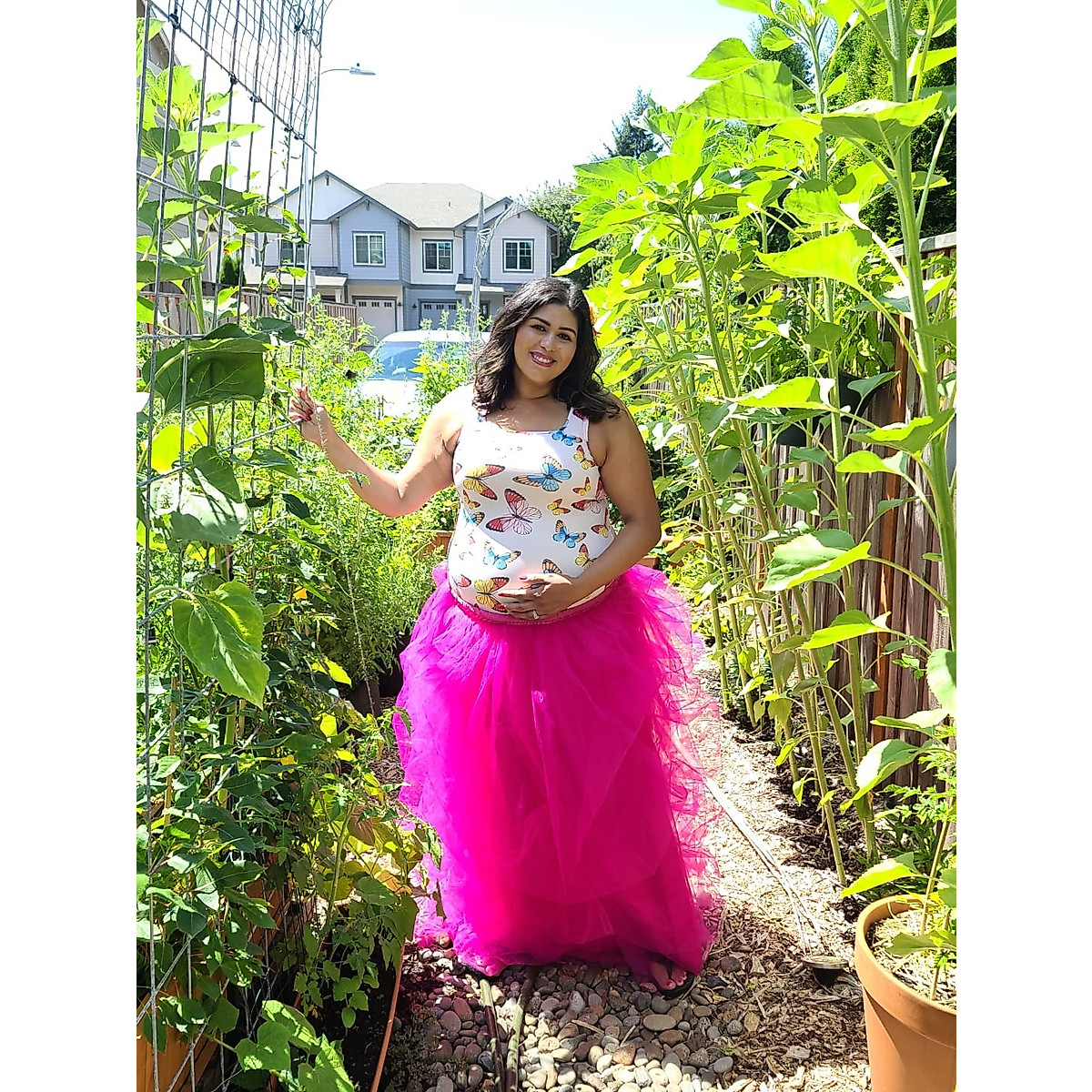 LAGSHIAN Women's Sexy Bodycon Tank Dress Sleeveless Basic Midi Club Dresses Butterfly