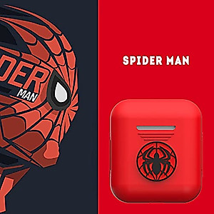NARYM Silicone Case with Avengers Character Compatible with Airpods 1 & AirPods 2, Spider-Man, Red