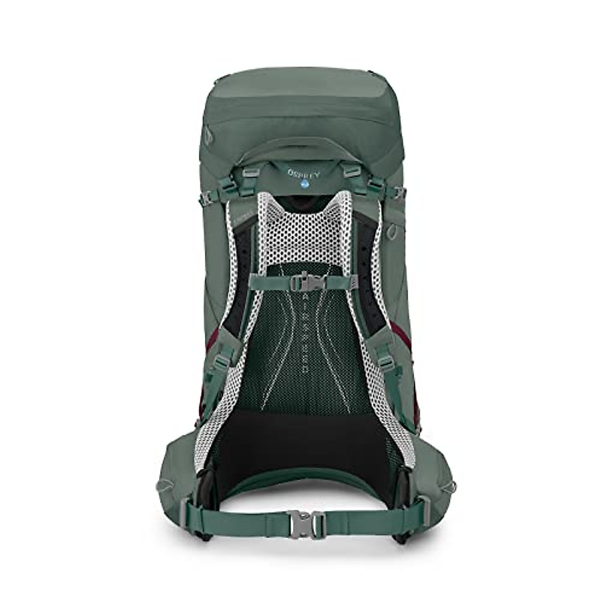 Osprey Aura AG LT 65L Women's Backpacking Backpack, Koseret/Darjeeling Spring Green, WM/L