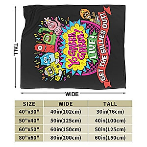 Pobecan Yo Gabba Anime Gabba! Blanket Throw Blankets Ultra Soft Flannel Lightweight Throws for Couch, Bed,All Seasons Use 50"x40"