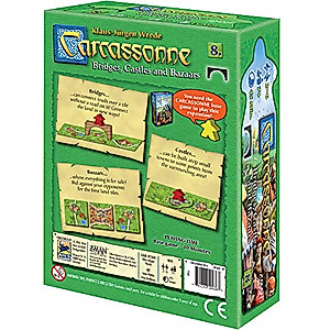 Carcassonne Bridges, Castles & Bazaars Board Game EXPANSION - New Paths and Auctions Await! Medieval Strategy Game for Kids and Adults, Ages 7+, 2-6 Players, 50 Minute Playtime, Made by Z-Man Games