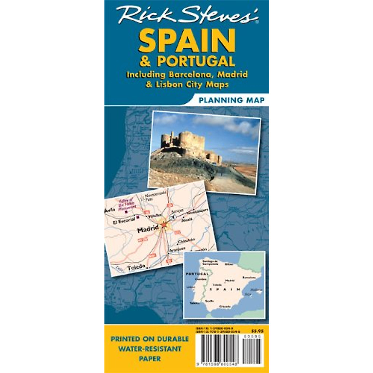 Rick Steves' Spain and Portugal Map: Including Barcelona, Madrid and Lisbon