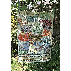 MollyMac | Sheep DISHTOWEL | Decorative Bar Towel | Soft Absorbent Dish Cloth | Kitchen Decor | Gift for Dinner Party Birthday New Home | Made in UK | 28”x18” 100% Cotton Tea Towel