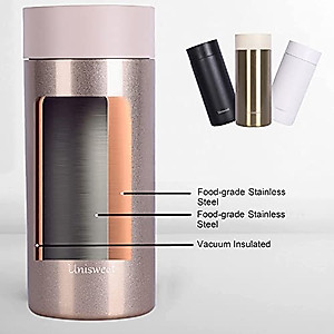 UNISWEET Stainless Steel Insulated Travel Mug for Coffee Double Wall Thermal Cup for Tea Lightweight Sports Water Thermos Bottle with Leak