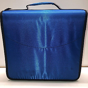 Case-it The Dual 2-in-1 Zipper - Two 1.5 Inch D-Rings - Includes Pencil Pouch - Multiple Pockets - 600 Sheet Capacity - Comes with Shoulder Strap -Dual-121-A-Blue