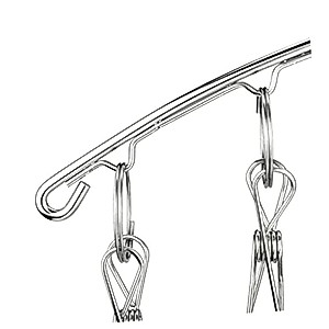 4 pcs Hangers for Clothes Drying Rack for Clothes Clip Hanger Sock Hanger Clip Stainless Steel Socks Hanger Clip drip Hanging Rack Clothes Hanger Drying Hook for Sock Coat Hanger Zerodeko