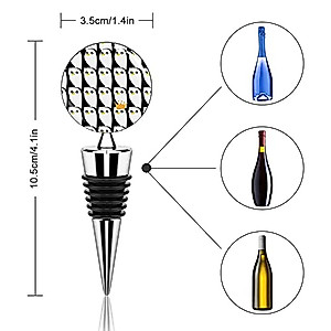 Comic Baby Penguin Wine Bottle Stoppers Reusable Plug Wine Saver Corks for Beverage Holiday Party Kitchen Decorative