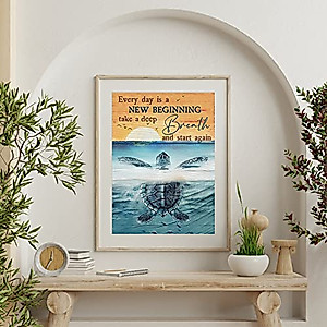 Inspirational Turtle Diamond Art Painting Kits for Adults - Full Drill Diamond Dots Paintings for Beginners, Round Paint with Diamonds Pictures Gem Art Painting Kits DIY Adult Crafts Kits 12x16inch