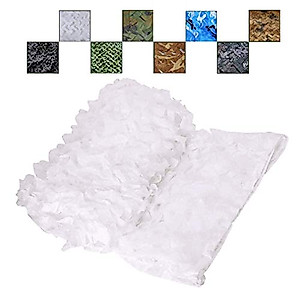 NIANXINN Camo Camouflage Net,150D Oxford Polyester Camo Net,White Sun Protection Net,for Bars Garden Camping Leisure Animal Observation Sun Protection Camouflage Privacy Screen(8x10m/26.2x32.8ft)