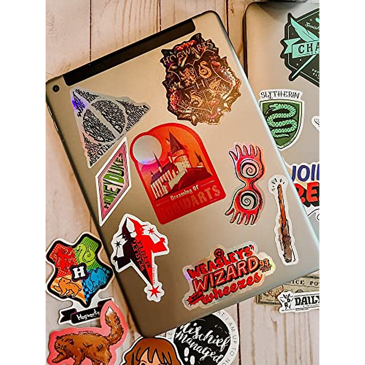 Conquest Journals Harry Potter Variety Vinyl Sticker Pack, Set of 60 Unique Stickers Including 5 Holograms, Officially Licensed, Waterproof and Scratch Resistant, Potterfy All The Things