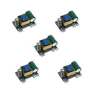 Acxico 5Pcs 12V 300mA Board Module Mini AC-DC 110V 120V 220V 230V to 5V 12V Converter Board Module Power Supply