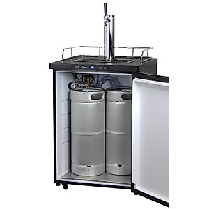 Kegco K309X-1 Keg Dispenser, 1 Faucet, Black Stainless Steel