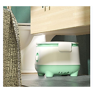 Small Portable washing machine，Camping laundry washer ，Portable Laundry Tub with Pipe,mini Washer,Small Clothes Washing Machine Washer for baby,Pet clothes,Travelling,Camping (Green)