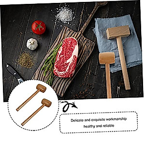 BESTonZON 2pcs Crab Hammer Mini Cakes Farrier Tools Nutcrackers for Nuts Crab Leg Hammer Meat Tenderizer Hammer Bench Hammer Beech Seafood Hammer Cake Mallets Wooden Lobster Hammer