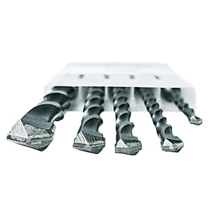 Makita 5 Piece - SDS-Plus Drill Bit Set For SDS+ Rotary Hammers - Aggressive Drilling For Concrete & Masonry - Carbide Tipped Bits