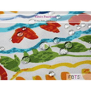 Fabritones Pack of 2 Outdoor Waterproof Decorative Bolster Pillows with Inserts for Patio Furniture, 20x6 Inch Fade Resistant Patio Garden Bolster Cushions for Couch Bed Sofa, Paisley Multi