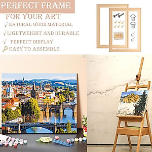 2 Pack 12"x 16" DIY Wood Canvas Stretcher Bars,Removable Canvas Frames Kit-Easy to Assemble,Wooden Frames Kit for Oil Painting,Diamond Painting,Canvas Painting and Needle Arts Supplies (12 * 16)