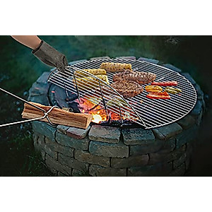 onlyfire BBQ Solid Stainless Steel Rod Foldable Cooking Grates for Grill, Fire Pit, 36-inch