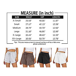 AUTOMET Womens Sweat Trendy Shorts Casual Summer Cotton Shorts Elastic Comfy Running Shorts High Waist Pockets Shorts Clothes Grey