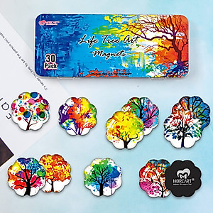 MORCART 30Pcs Tree of Life and Strong Fridge Magnets - Decorative Magnets for Office Cabinets, Whiteboards, Dishwashers, Cute Locker Magnet