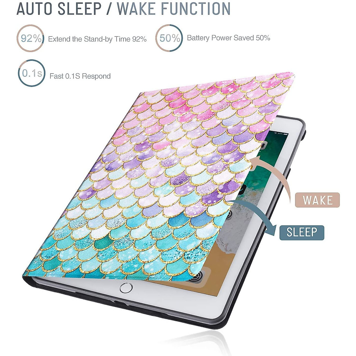 IPad Air 2 Case, IPad 6th Generation Cases 2018, IPad 5th Generation Case 2017, IPad 9.7 inch Case, IPad Air 1 Case Auto Wake/Sleep Adjustable Stand Shockproof Pink