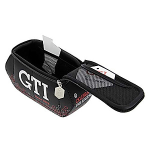 BRISA VW Collection - Volkswagen Neoprene Universal Bag for Makeup, Travel, Cosmetics, Pencil Case in Golf GTI Design (Hexagon/Black/Small)