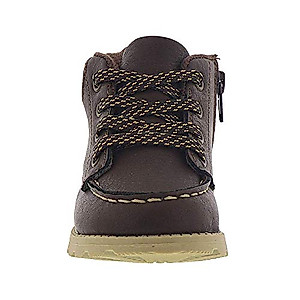 carter's Boys' Brand Fashion Boot, Brown, 6 M US Toddler