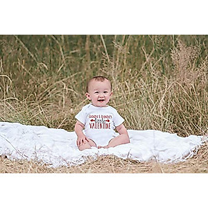 7 ate 9 Apparel Unisex Baby's Grandma & Grandpa's Valentine Onepiece 3-6 Months Red