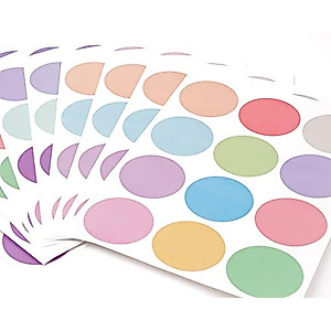 PapaKit Large Round Polka Dot Confetti Wall Decal Baby Nursery Child Kid Boy Girl Bedroom Home Decor | Creative Art Design Pattern | Safe Removable Adhesive (Pastel Rainbow, 2 Inches x 120 Pieces)