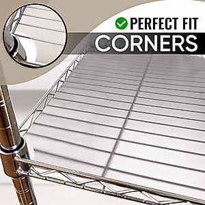 DUALSO Wire Shelf Liner Wire Rack Shelf Mat - Thick Wire Shelf Cover - Waterproof Plastic Shelf Liner, Metal Shelf Liner - Easy Use Wire Shelving Cover for Closet (Clear, 14" X 36" (Set of 4))