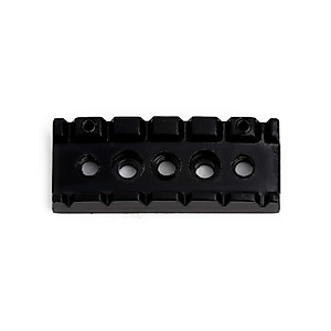 Holmer Guitar String Locking Nut for Floyd Rose Style Adjustable Height Locking Guitar Tremolo Bridge with Mounting Screw Shims and Wrench Black.