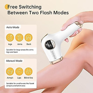 Aopvui Laser Hair Removal for Women, At Home Painless IPL Hair Removal with Red-Wave Light for Bikini Leg Facial Use High Energy IPL Hair Remover Device