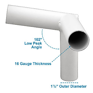 GoodsZone Canopy Fittings Kit 1 3/8" Slant Roof Carport Gazebo Slope Lean to Shed Greenhouse Frame Connectors, Full Set for 6, 8, 10 Legs, Choose Size (for 8 Legs)