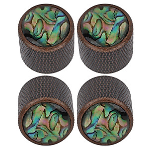 Demeras Electric Guitar Knobs, Tone Volume Control Knob Volume Knob Guitar Potentiometer Knob for Electric Bass (Bronze, Caibei) Accesorios de rendimiento