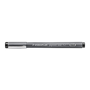 Staedtler Pigment Liner, Fineliner Pen For Drawing, Drafting, Journaling, 1.2mm, Black, 308 12-9 (308 12-9 VE)