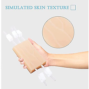 IV Injection Training Pad Model,Silicone Human Simulated Skin Injection Practice Pad for Nurse, Medical Students Practice & Training