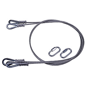 JEENDA 2PCS Lift Cables 125542 Compatible with Gorilla Lift Non Coated Cables with EZ Spring Clips (2)