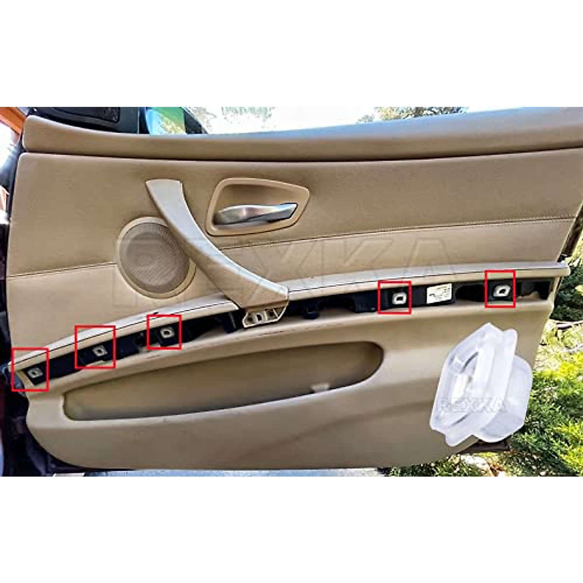 Rexka 20pcs Interior Trim Moulding Door Retainer Trim Finisher Clips E46 E90 E91 X5 Compatible with BMW E46 E90 E91 E92 320i 323i 325i 328i 330i M3 X5 E53 07149158194