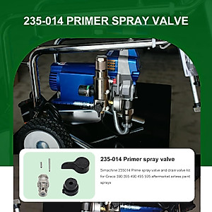 Powswopx 235014 Airless Prime Spray Valve Drain Valve Replacement for Graco 390 395 490 495 595 Aftermarketr Airless Paint Sprayer