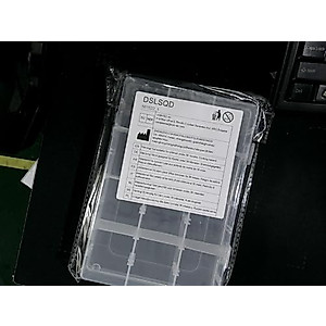 DSLSQD Bead Organizer Box, 1 Pack 12 Grids Plastic Storage Box with 18 Removable Grids Compartments, Small Plastic Jewelry Organizer Box for Beads Jewelry Earring Cosmetics Craft Tackle Pills